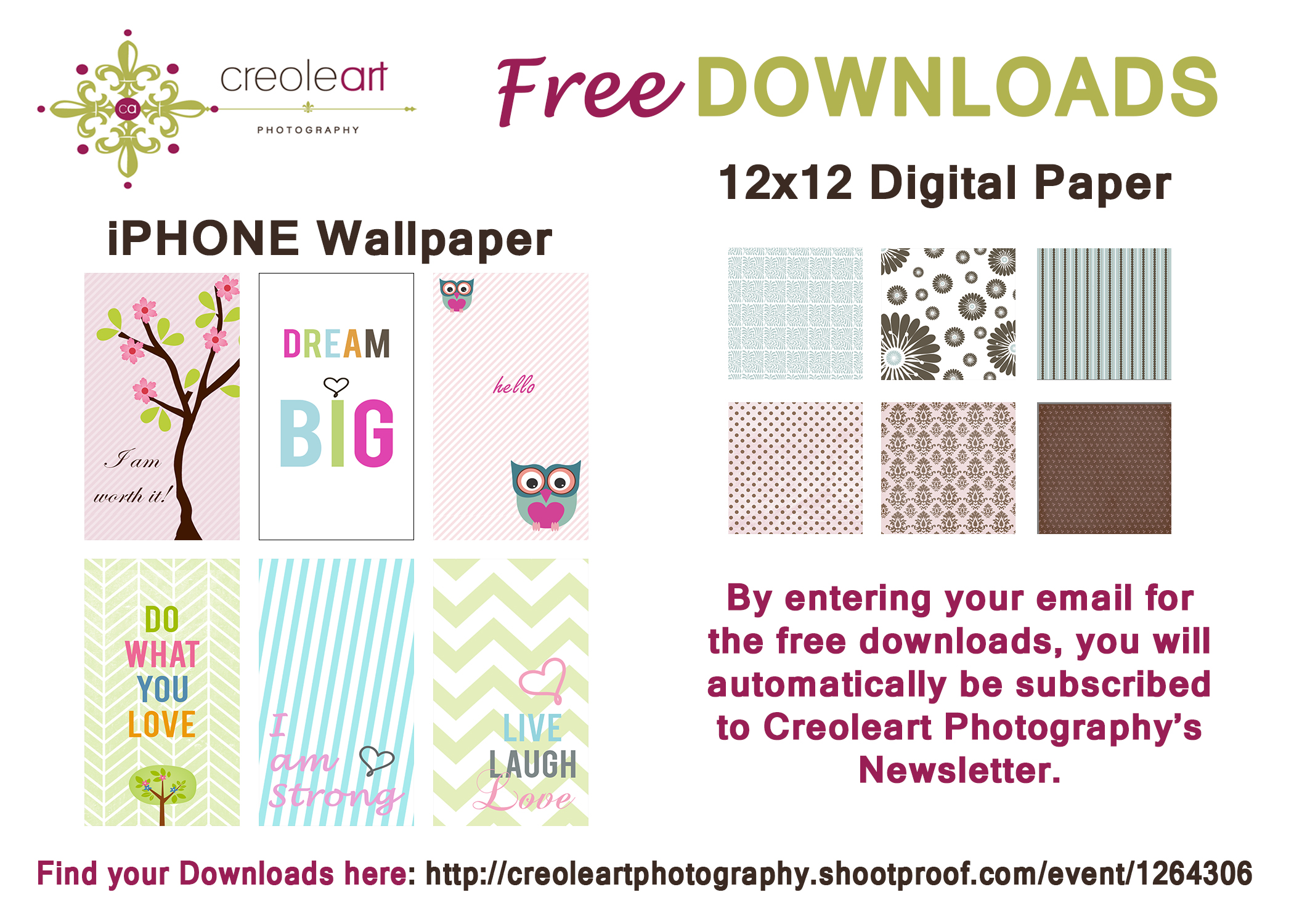 PINTEREST Freebies - Creoleart Photography
